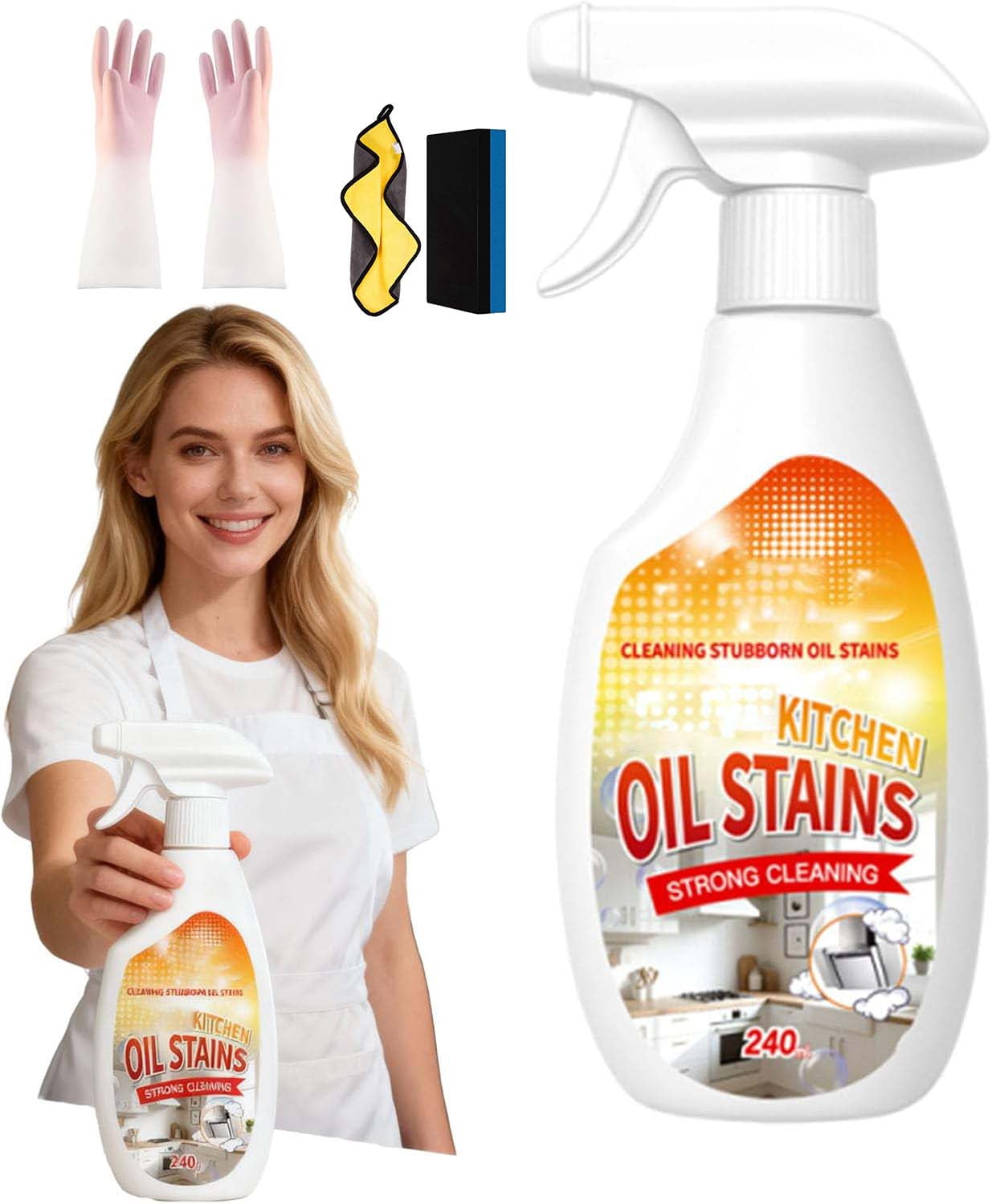 Heavy-Duty Kitchen Degreaser Foam Cleaner, Clean Up Kitchen Oil Stains ...