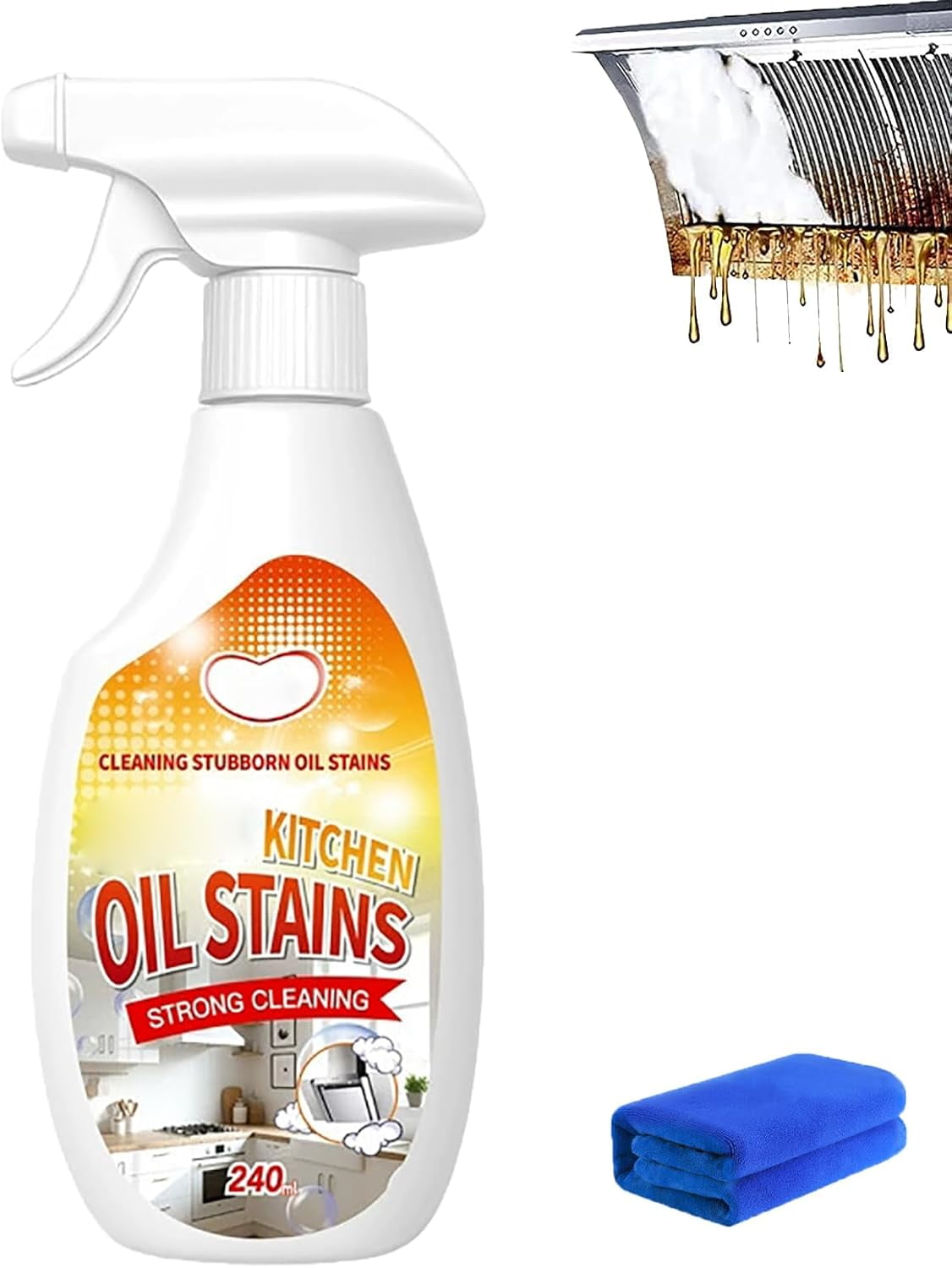 Heavy-Duty Kitchen Degreaser Foam Cleaner, Multifunctional Powerful ...