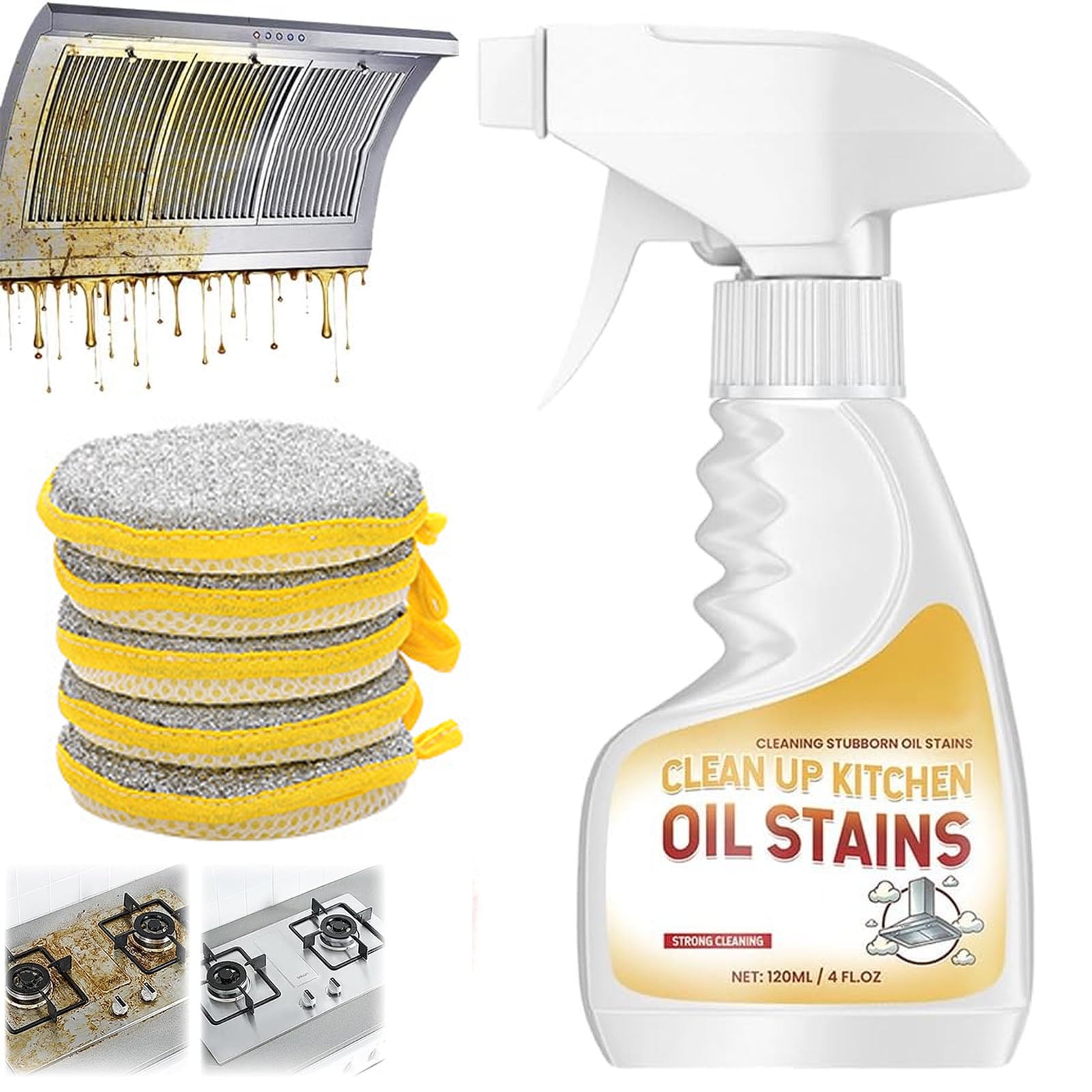 Heavy-Duty Kitchen Degreaser Foam Cleaner,Powerful Kitchen Degreaser ...