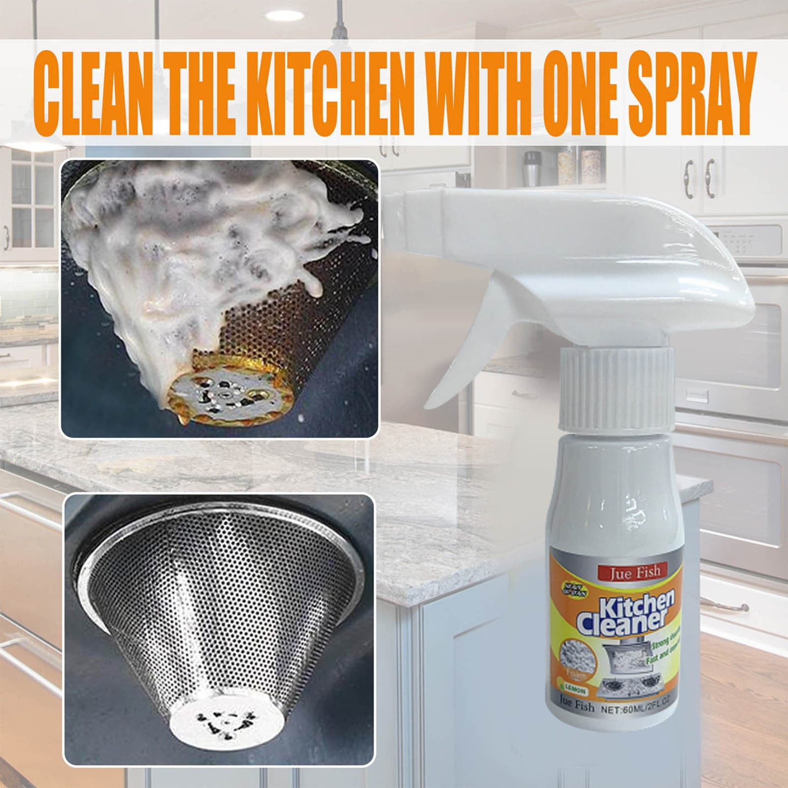 Heavy Duty Kitchen Degreaser Foam Spray | Strong Oil Remover for ...