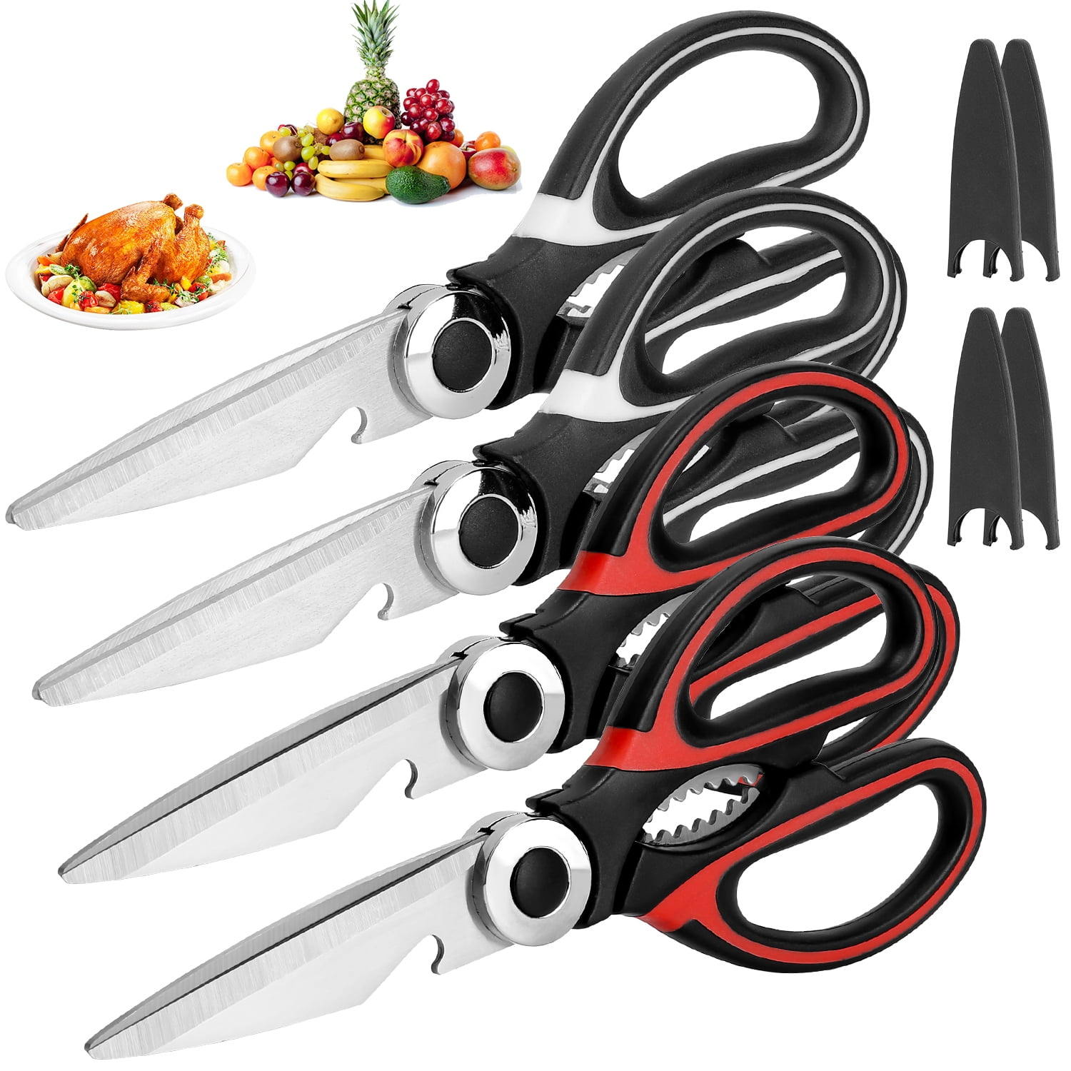 Heavy Duty Kitchen Scissors, Kitchen Shears Multipurpose Stainless ...