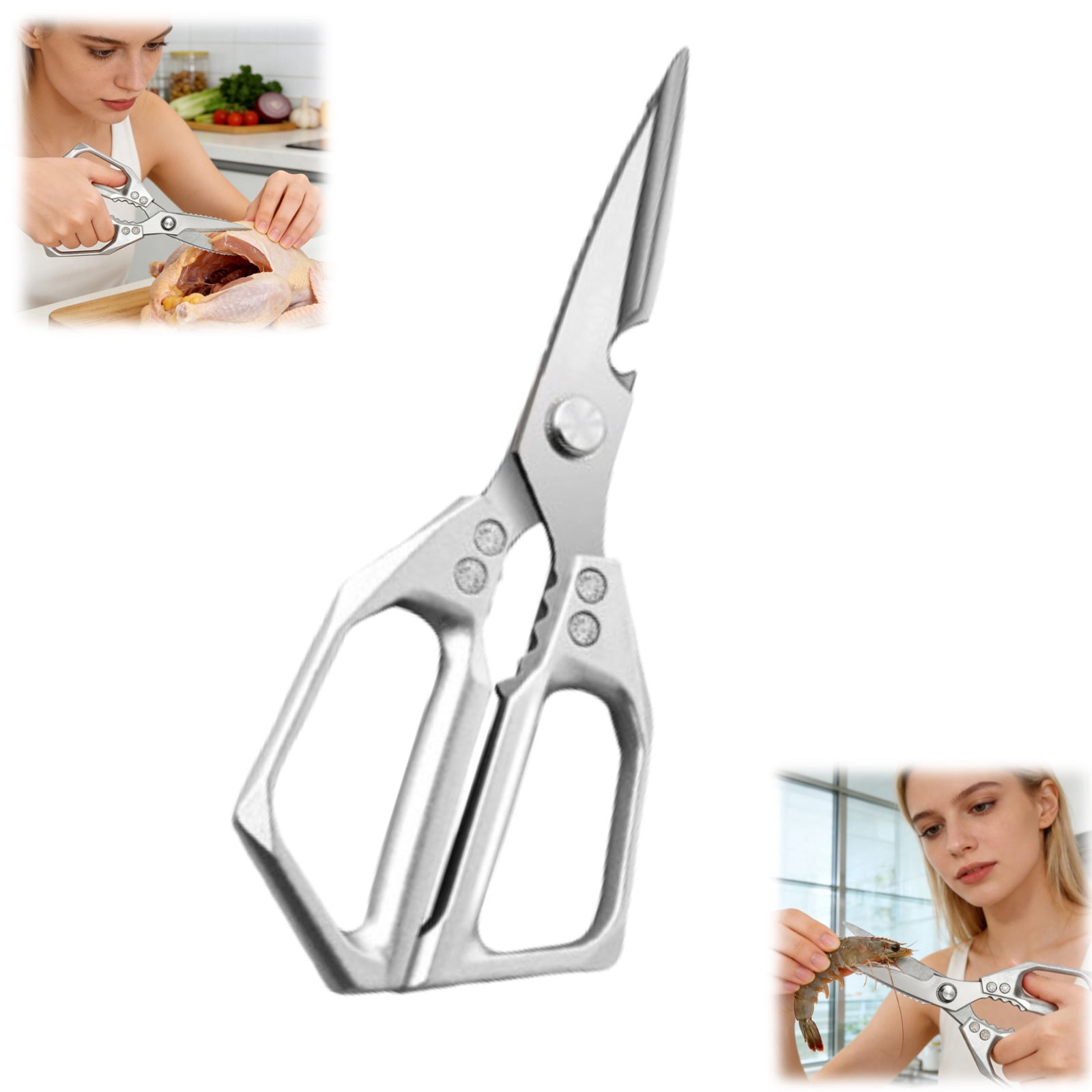 Heavy Duty Kitchen Scissors – Sharp Stainless Steel Cooking Shears for ...