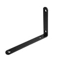 Heavy Duty L Bracket, 6 Inch Black Steel Shelf Bracket, Corner Brace ...