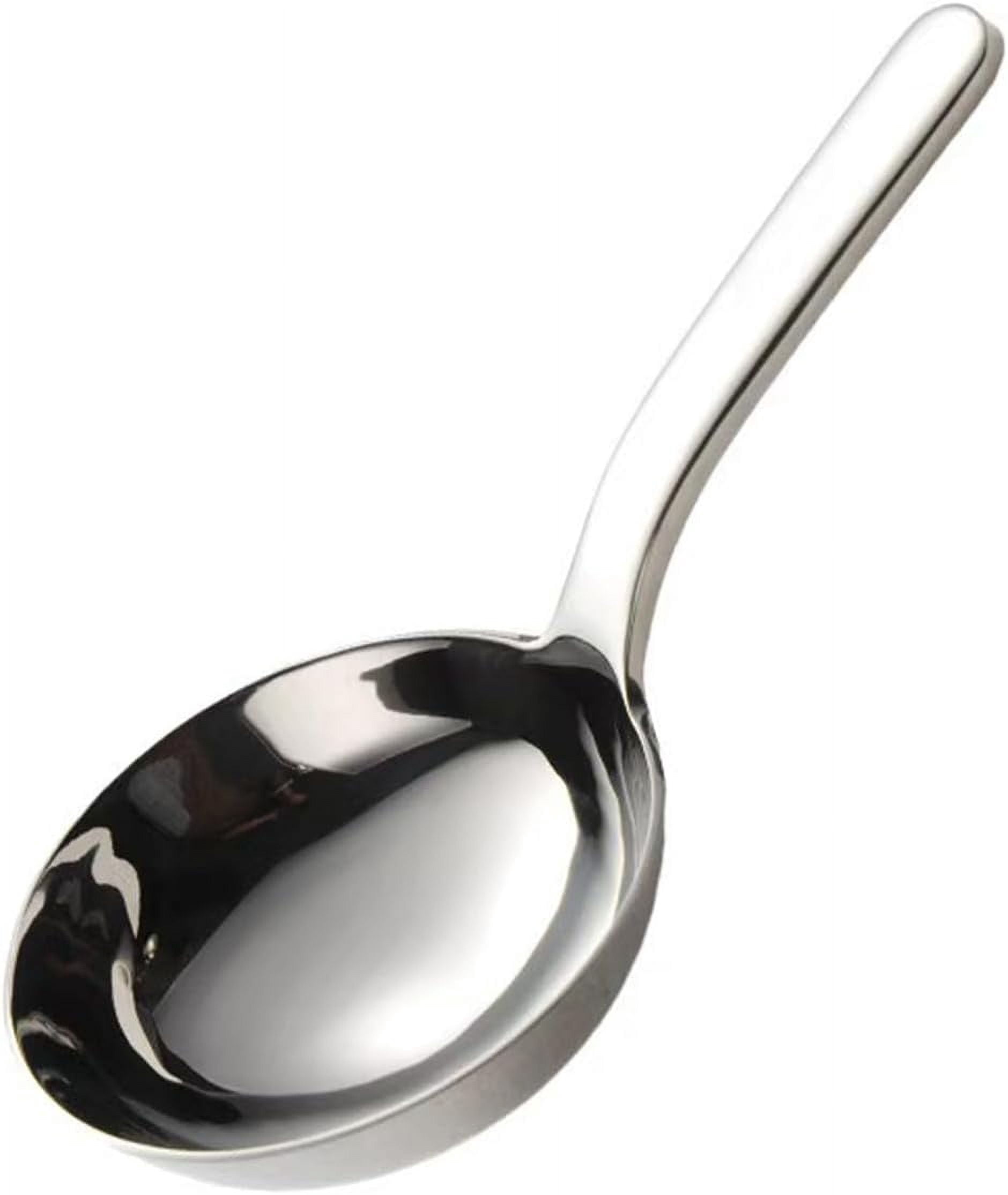 Heavy-Duty Ladle (Short Handle) Big Spoon 18/10 Stainless Steel Ladle ...
