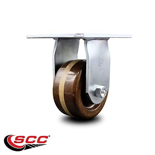 Heavy Duty Large Top Plate High Temperature Phenolic Swivel Caster w/4 ...