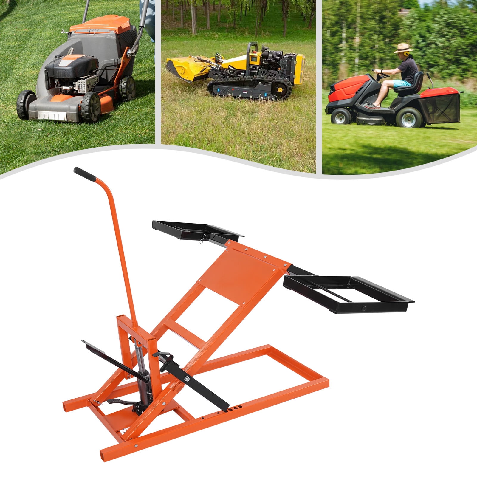Heavy-Duty Lawn Mower Lift, 500LB Capacity Hydraulic Jack, 17.5-24in ...