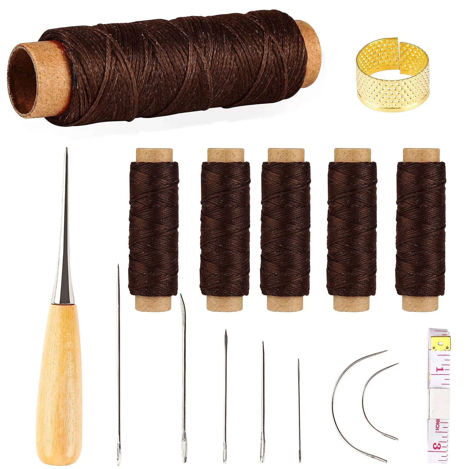 Heavy Duty Leather Sewing Waxed Thread Wax Cord String Hand Stitching ...