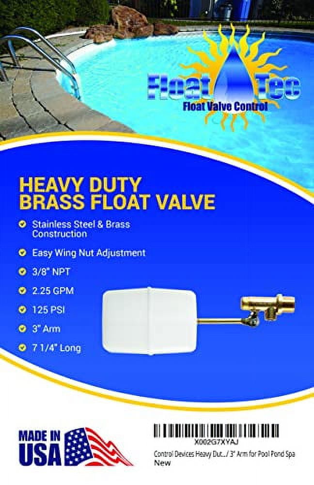 Heavy Duty Leveler Auto Fill 3/8" Water Float Valve w/ 3" Arm for Pool ...