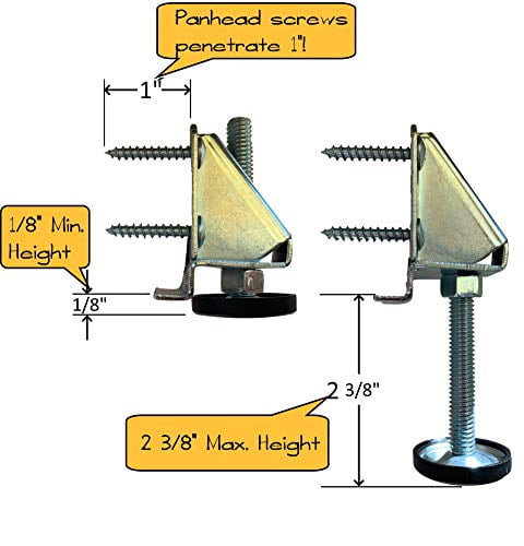 Heavy Duty Leveler Legs w/Lock Nuts - Leveling Feet for Furniture ...