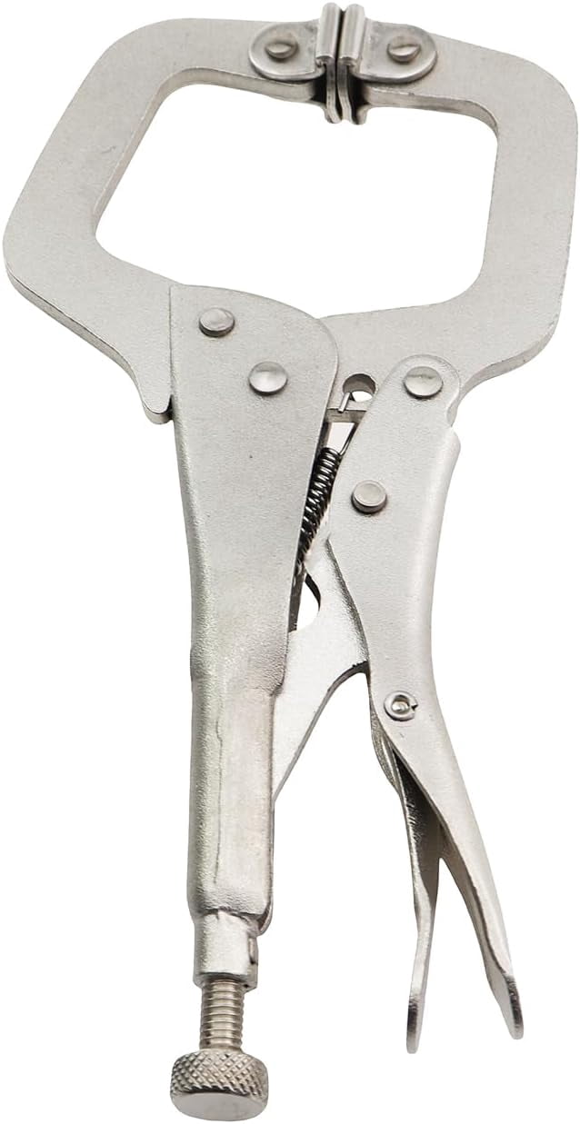 Heavy Duty Locking C Type Power Pliers Metal Pocket Hole Clamp Face ...