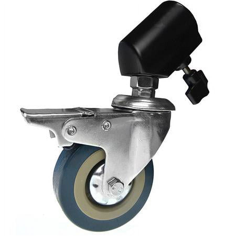 Heavy-Duty Locking Caster with 4" Wheels for Pro Duty Drop Stand, 3 ...