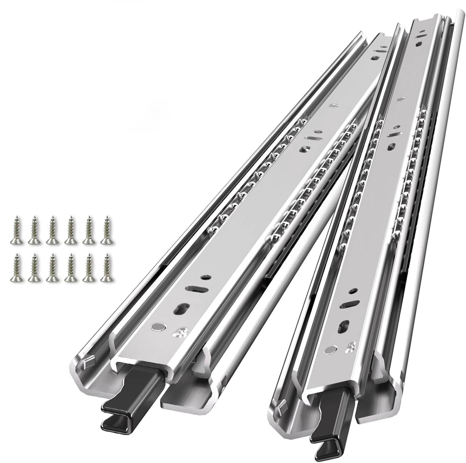 Heavy Duty Locking Drawer Slides Full Extension Ball Bearing Sliding ...