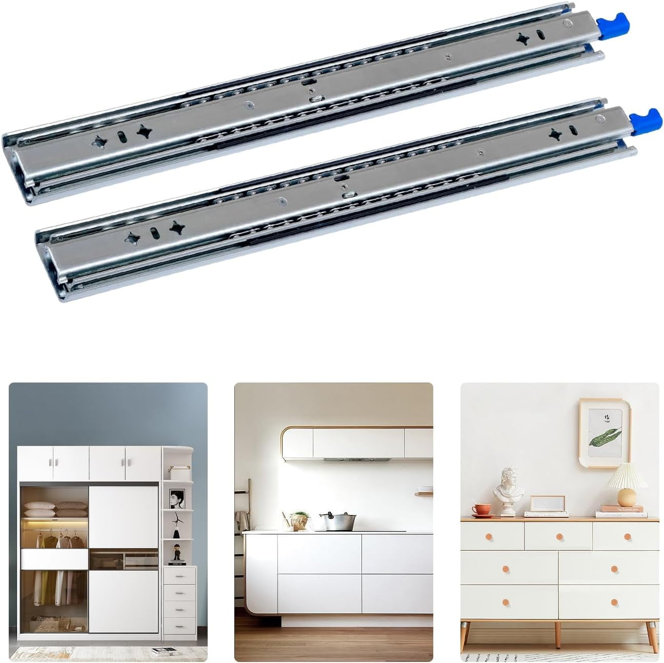 Heavy Duty Locking Drawer Slides with Lock 18 20 22 24 28 32 36 40 Inch ...