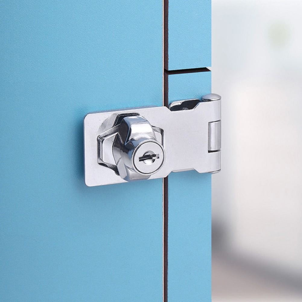 Heavy Duty Locking Hasp And Staple With 2 Key Padlock Cupboard Shed Garage Lock - Walmart.com