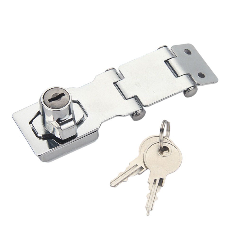 Heavy Duty Locking Hasp And Staple With Keys Padlock Cupboard Shed Garage Lock 3Inch Fangkenuo ...