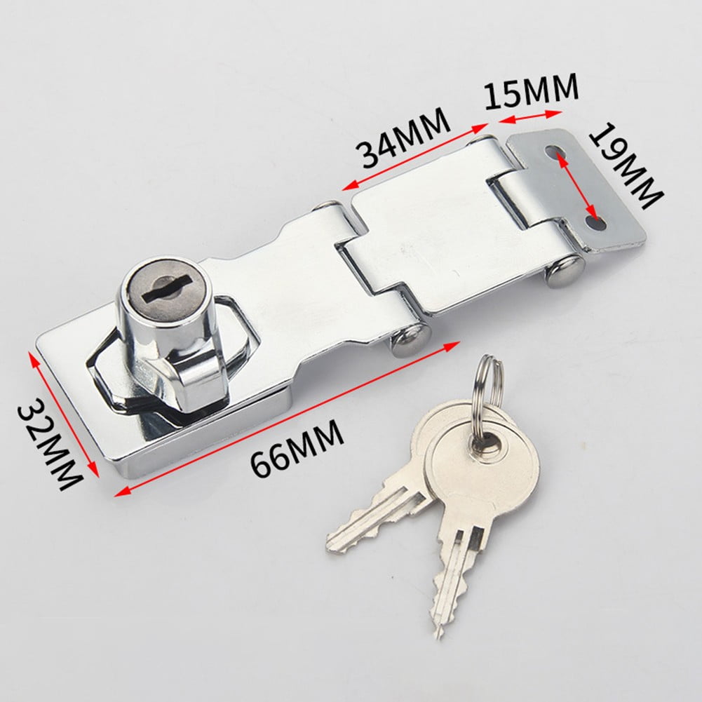 Heavy Duty Locking Hasp And Staple With Keys Padlock Cupboard Shed ...