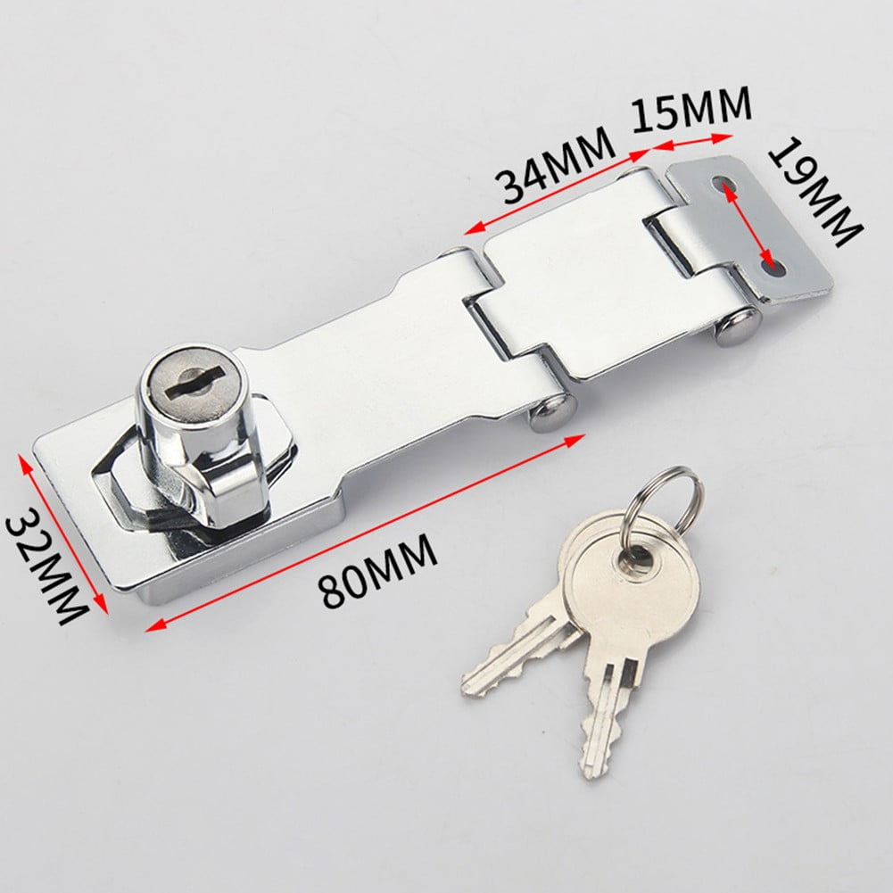 Heavy Duty Locking Hasp And Staple With Keys Padlock Cupboard Shed ...