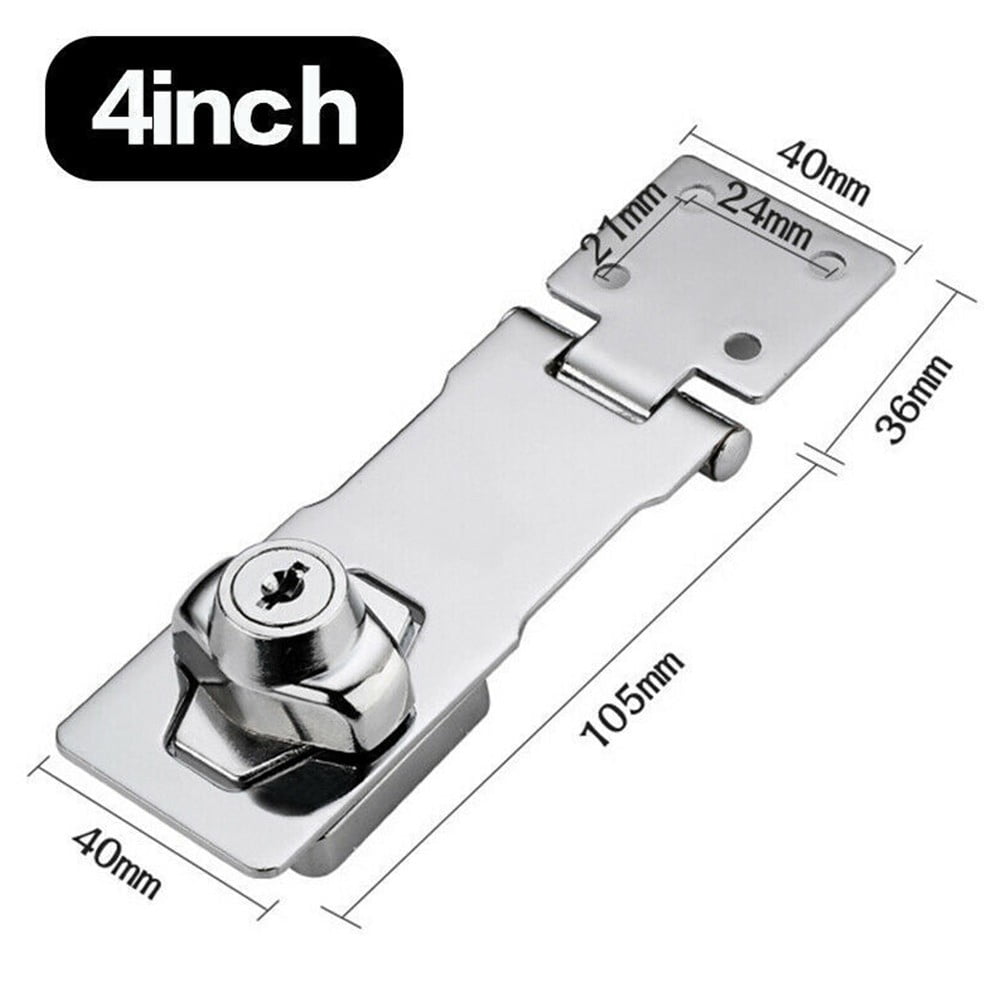 Heavy Duty Locking Hasp and Staple with Keys Padlock Cupboard Shed ...