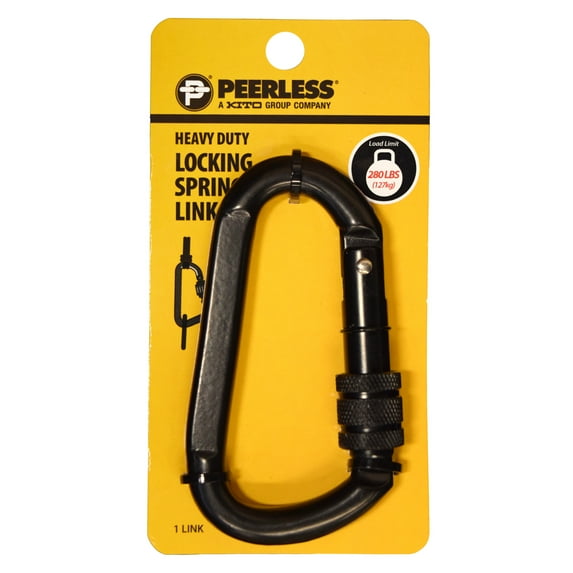 Heavy Duty Locking Spring Link, Black, Peerless Chain, 4769938HD ...
