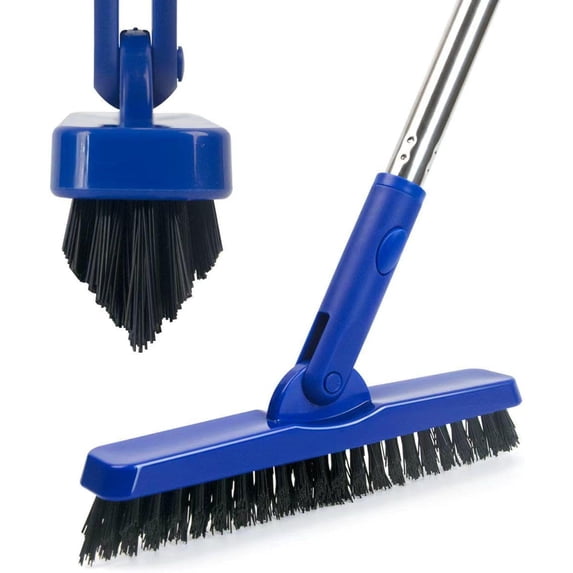 Heavy Duty Long Handle Scrub Brush, Tile Scrub Brush with Long Handle ...