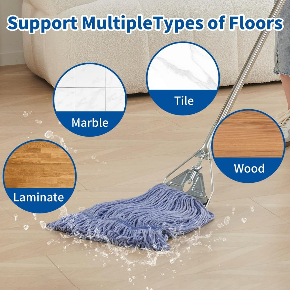 Heavy Duty Loop End String Mop, 67Inch Stainless Steel Handle ...