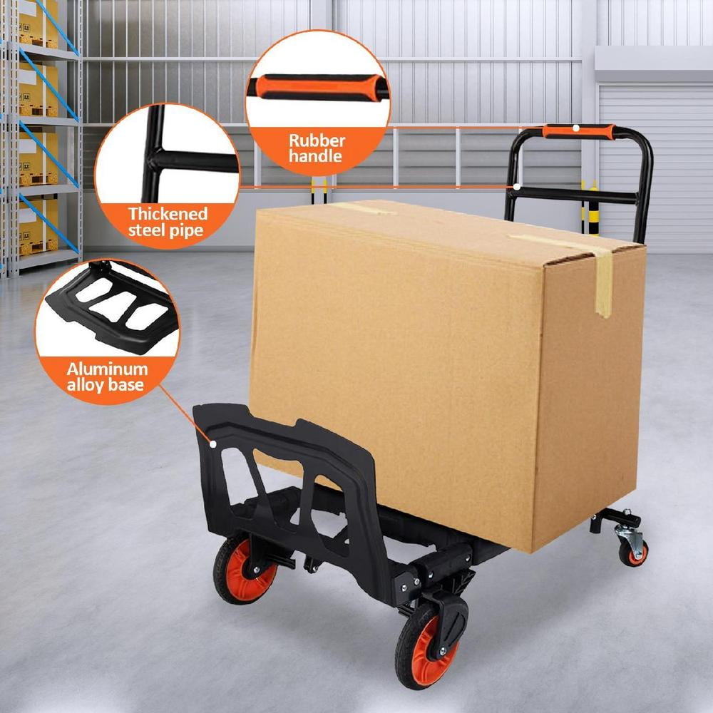 Heavy Duty Luggage Cart, Portable Hand Cart, 2-in-1 Hand Moving Truck ...