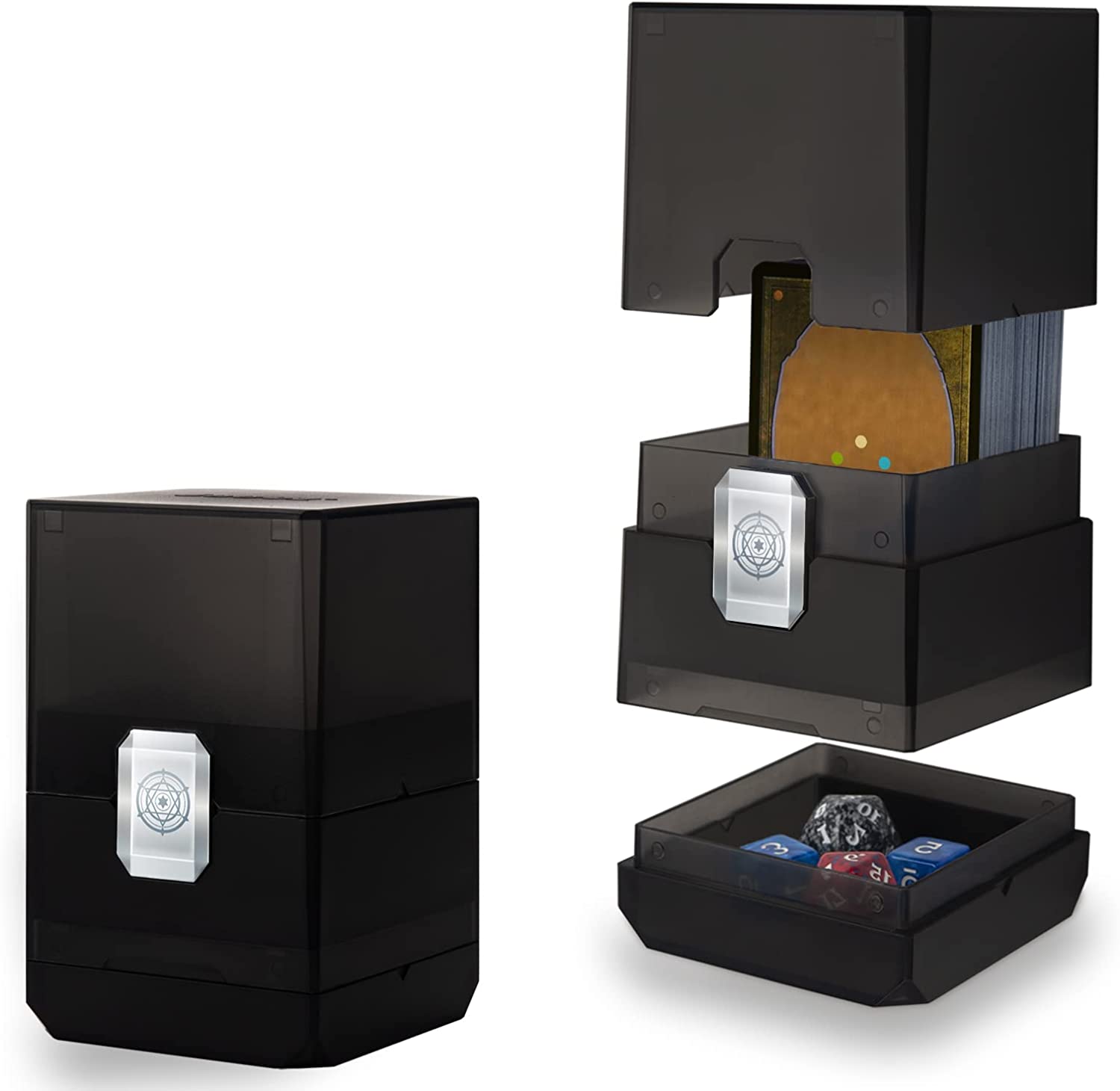 Heavy Duty MTG Deck Card Box with Dice Storage, 100+ Deck Case Boulder ...