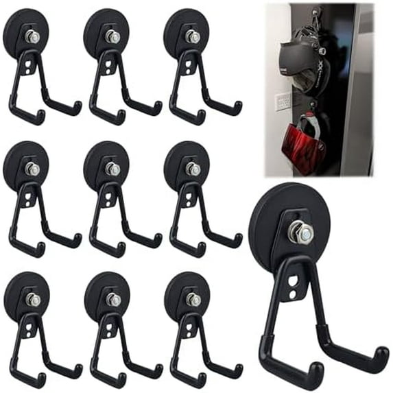 Heavy Duty Magnetic Garage Hooks,10 Pack Strong Large Magnet Hook for ...