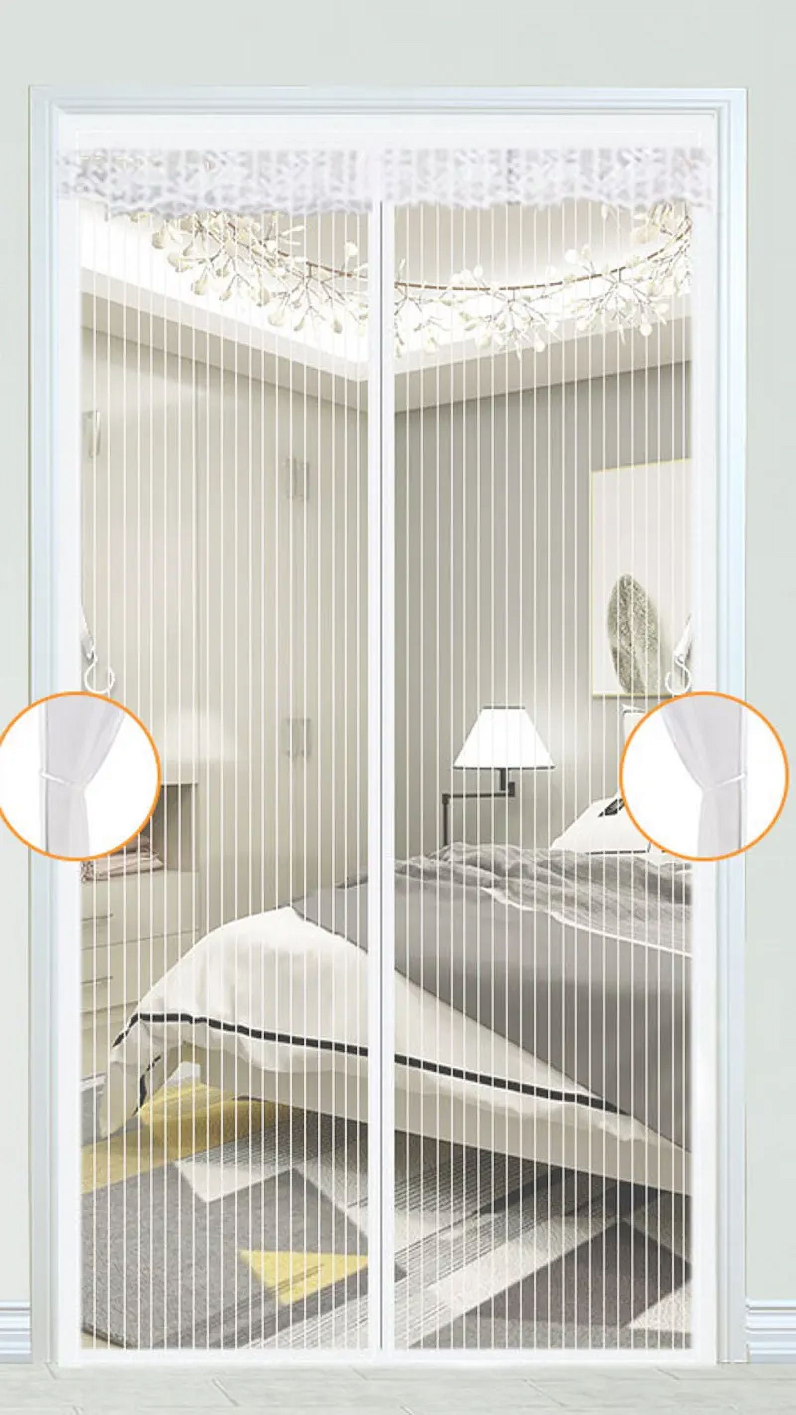 Heavy Duty Magnetic Screen Door Mesh Curtain Mosquito Net Bug Hands ...