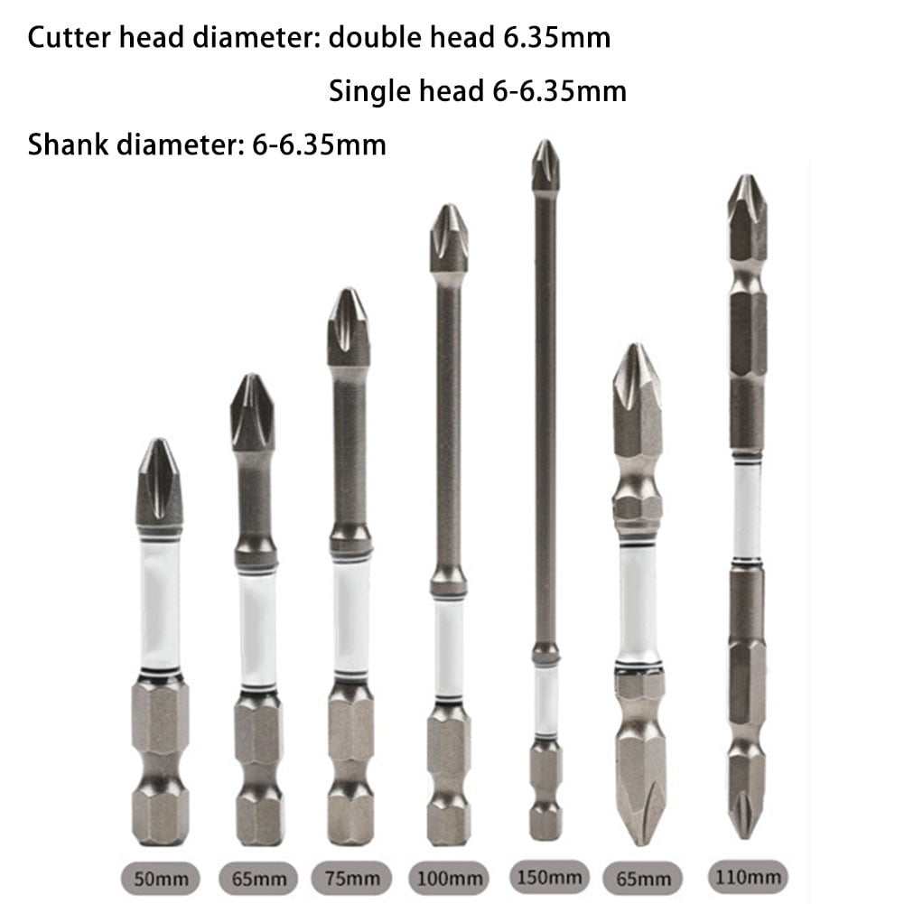 Heavy Duty Magnetic Screwdriver Bit Set Single Head 150mm Hexagonal ...