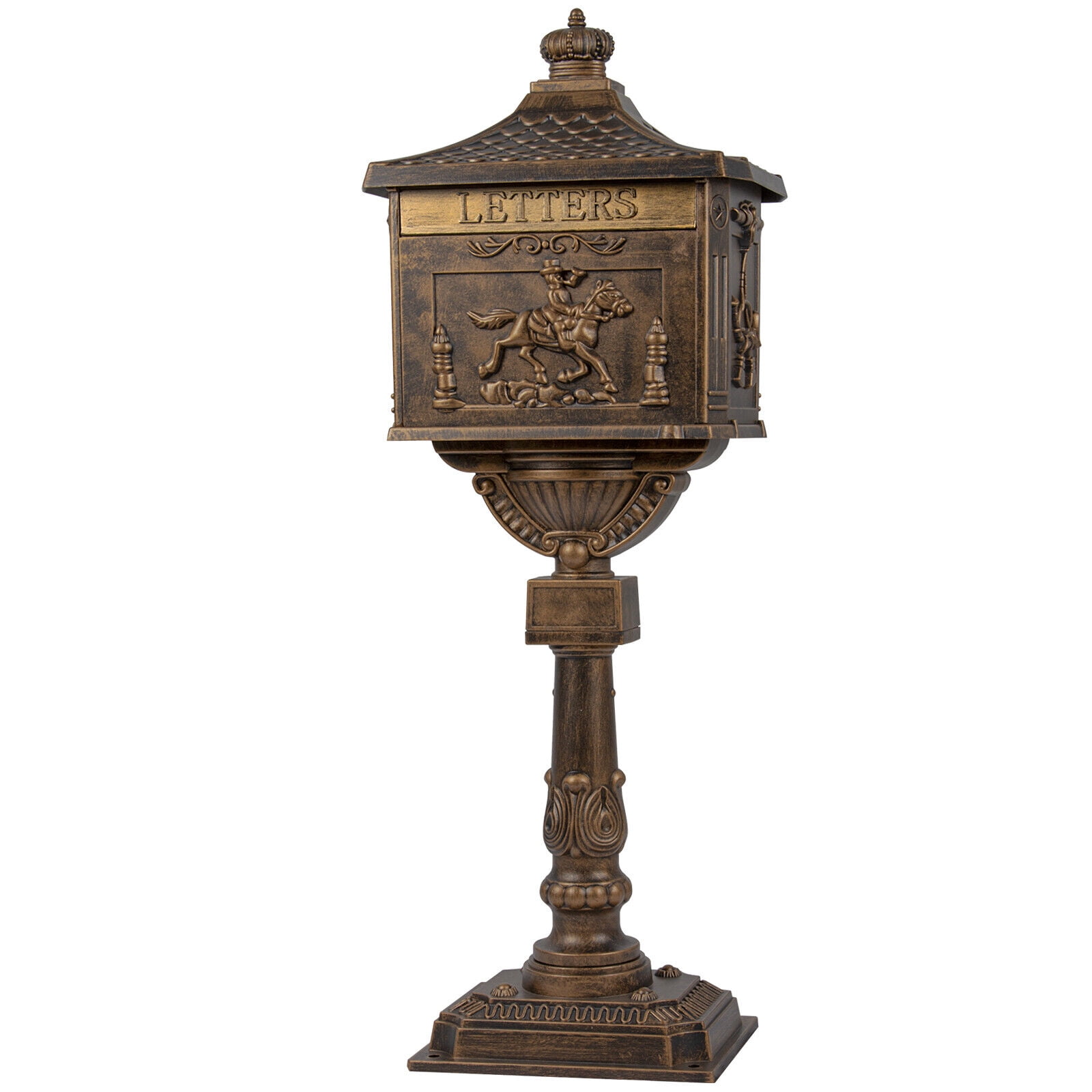 Heavy Duty Mail Boxes Safety Cast Aluminum Vertical Pedestals - Walmart.com