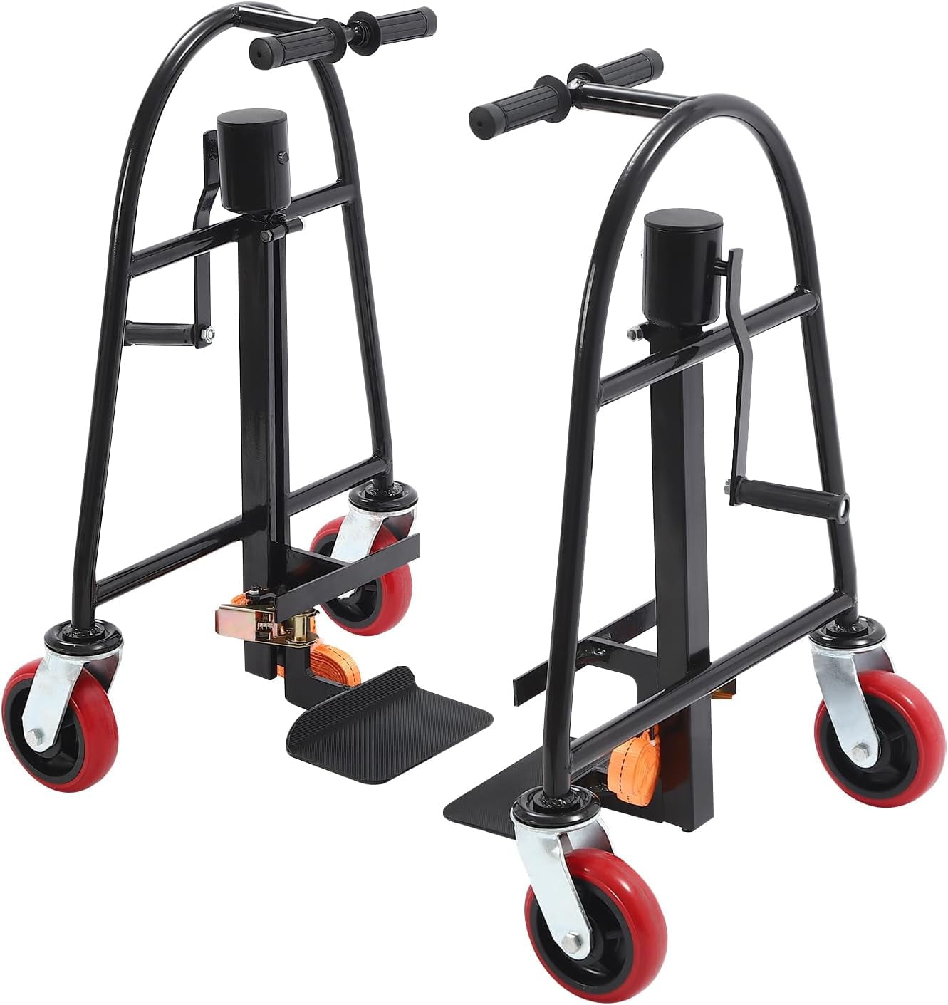 Heavy Duty Manual Furniture Mover Tool Set (Set of 2) - 1300 lbs Capacity, 12" Lift Height Dolly ...