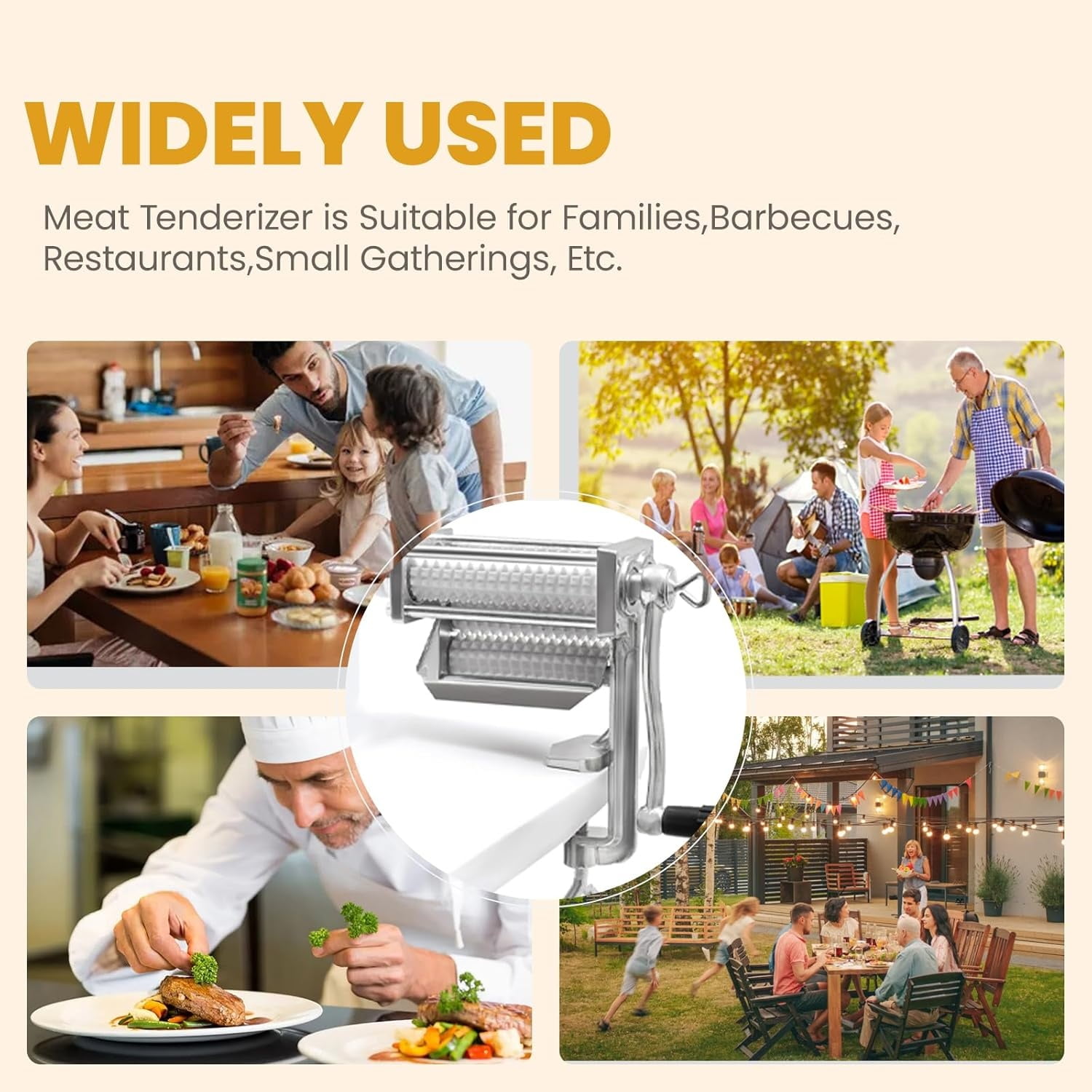 Heavy Duty Manual Meat Tenderizer Cuber Tool Steak Flatten Cuber ...