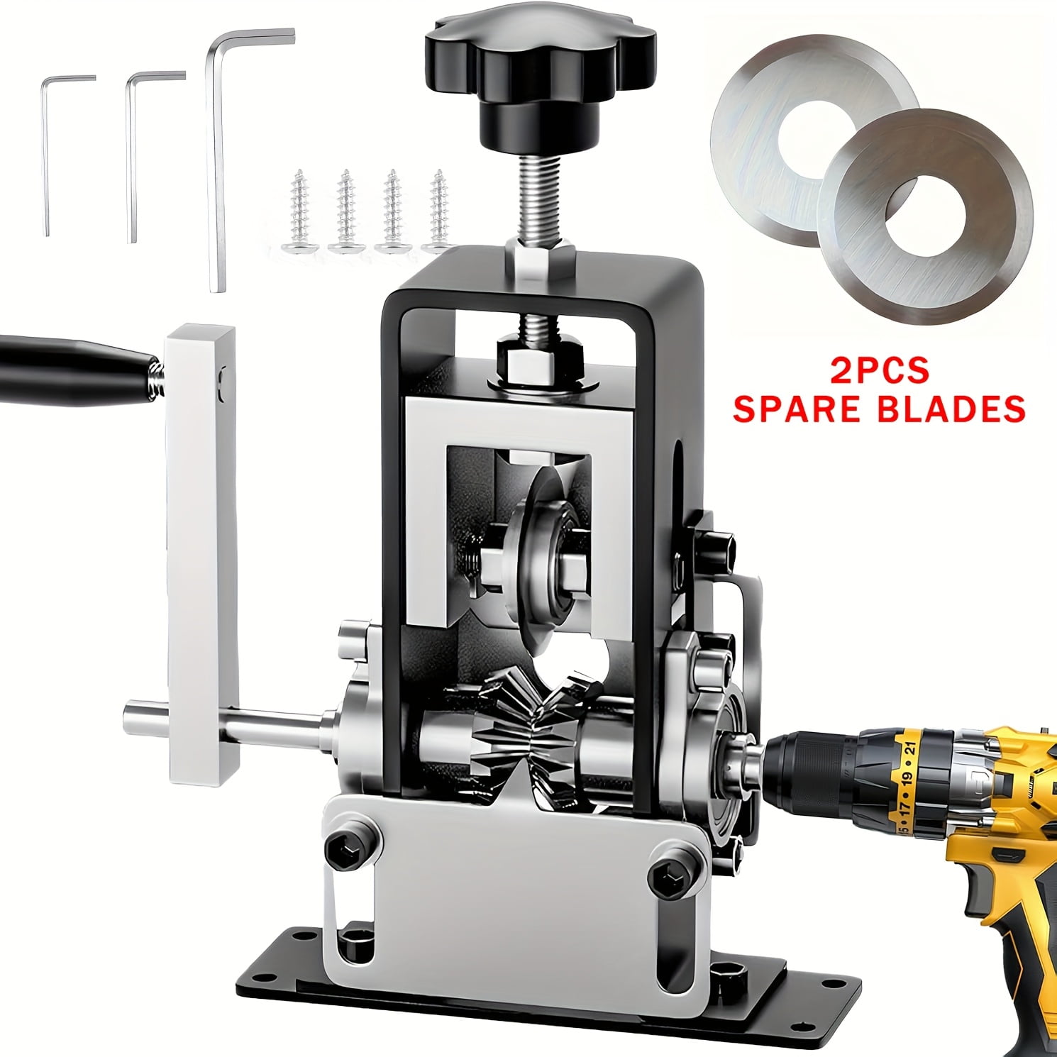 Heavy-Duty Manual Wire Stripper Machine w/Adjustment Knob - Quick Tool ...