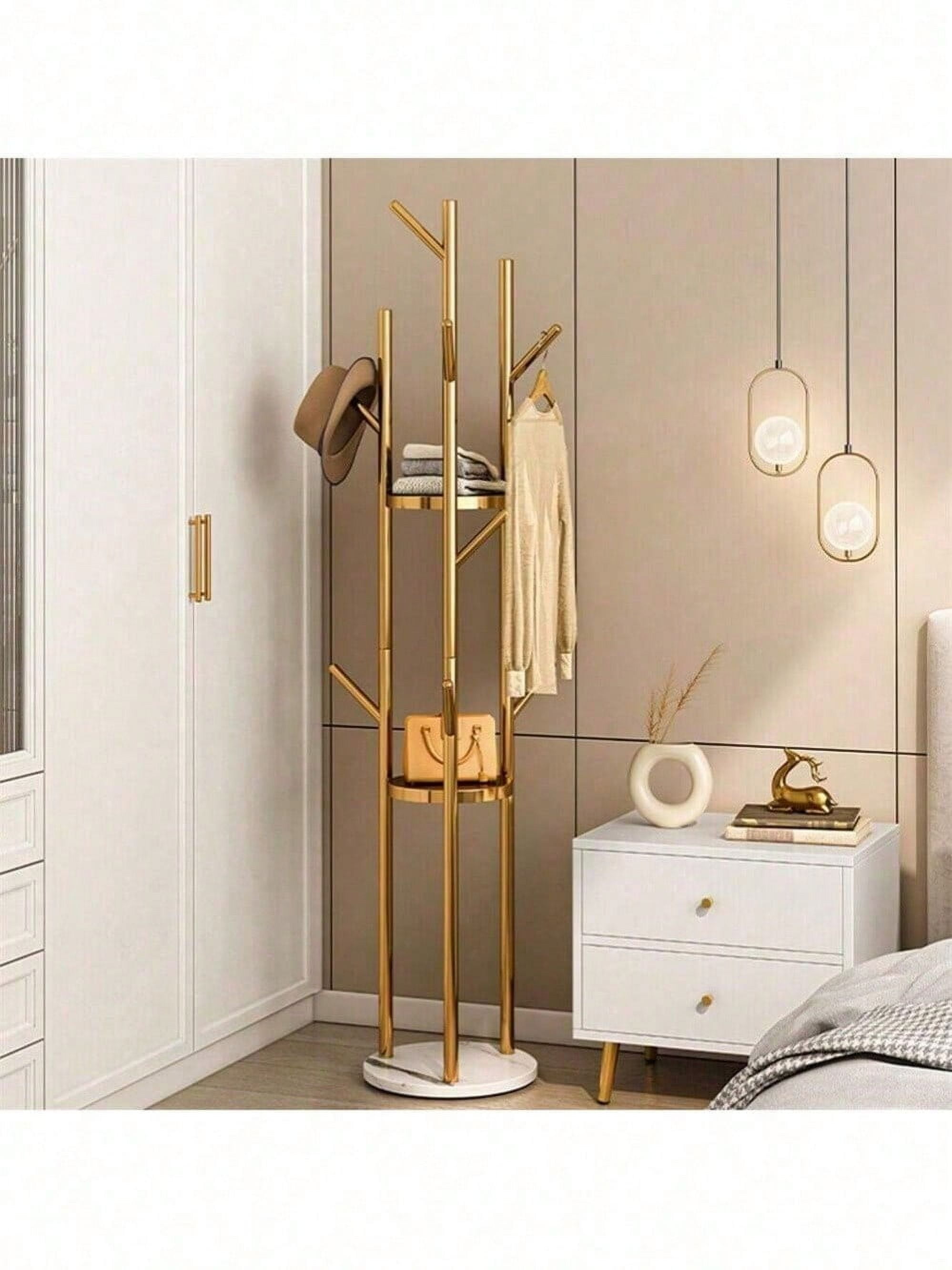 "Heavy-Duty Marble Coat Rack Stand – Tall Clothes Rail Hanger for ...