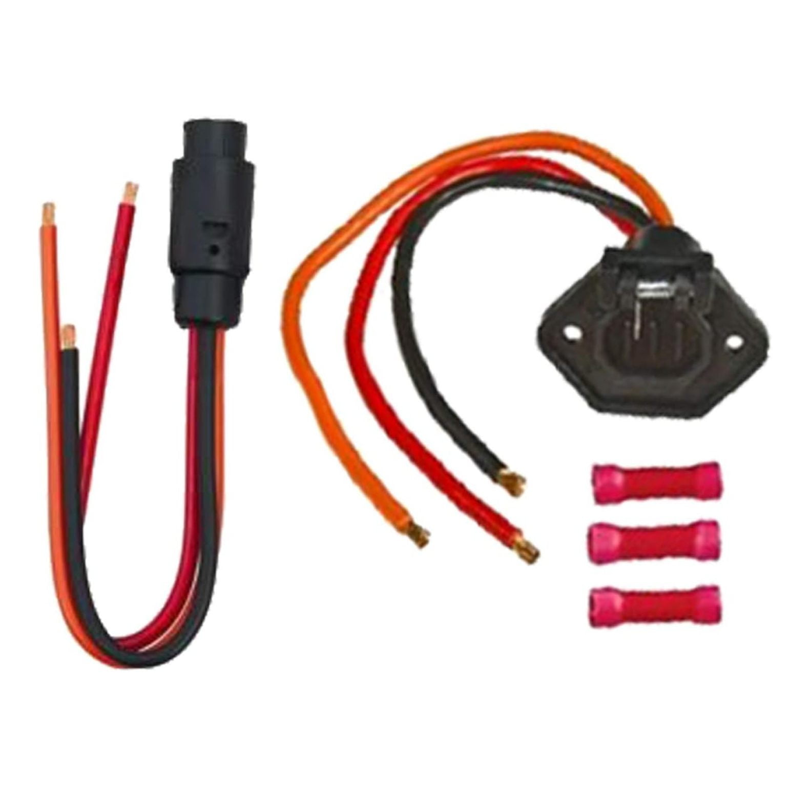 Heavy Duty Matching Trolling Motor 8g Plug Socket Set 3 Wire 12v 24v ...