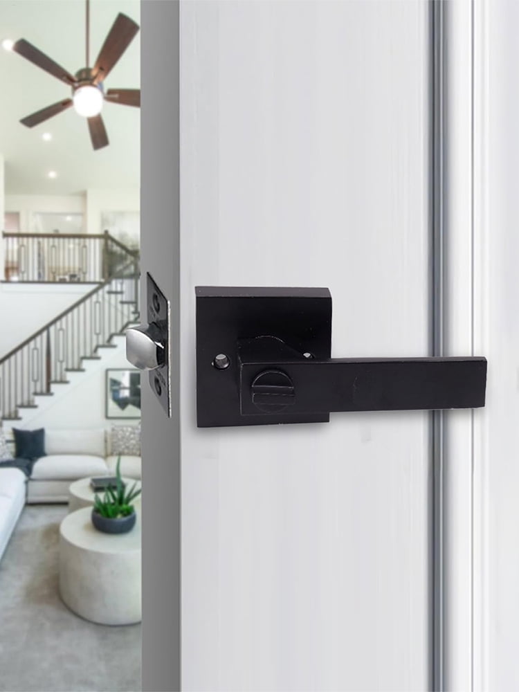 Heavy Duty Matte Black Lever Handles 15-Pack, Reversible Passage Door ...