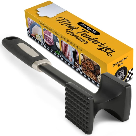 Heavy Duty Meat Mallet, Double-Sided Tenderizer Tool for Beef Pork ...