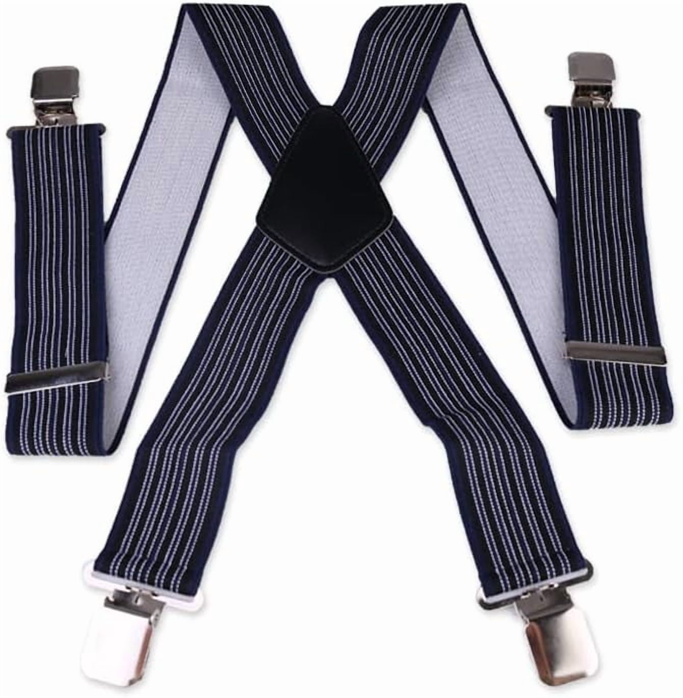 Heavy Duty Men Trousers Wide Braces with 4 Strong Clips 50 mm X Style ...
