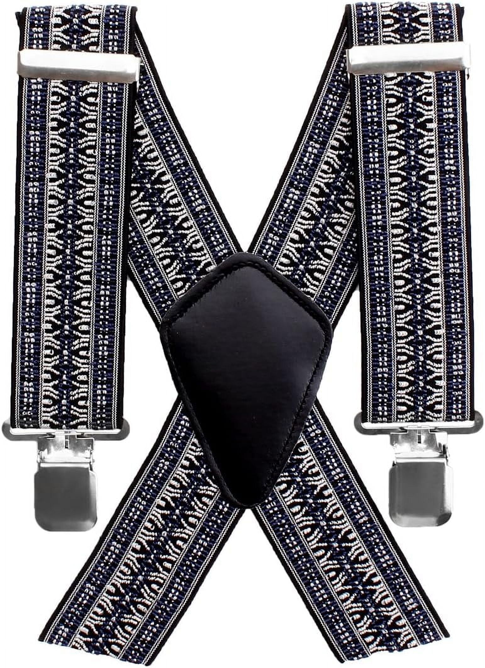 Heavy Duty Men Trousers Wide Braces with 4 Strong Clips 50 mm X Style ...