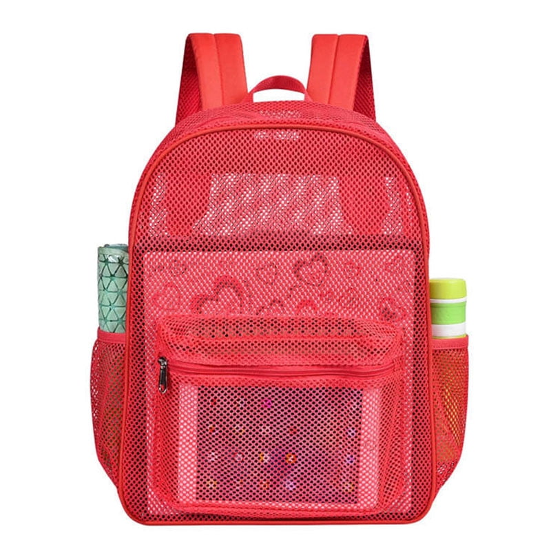Heavy Duty Mesh Backpack, See Through College Student Backpack with ...