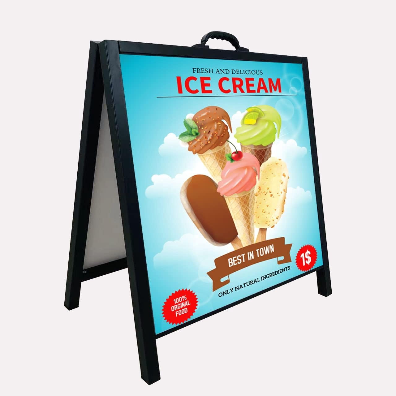 Heavy-Duty Metal A-Frame 24"x24" Outdoor and Indoor A-Frame Sign 1 PACK ...