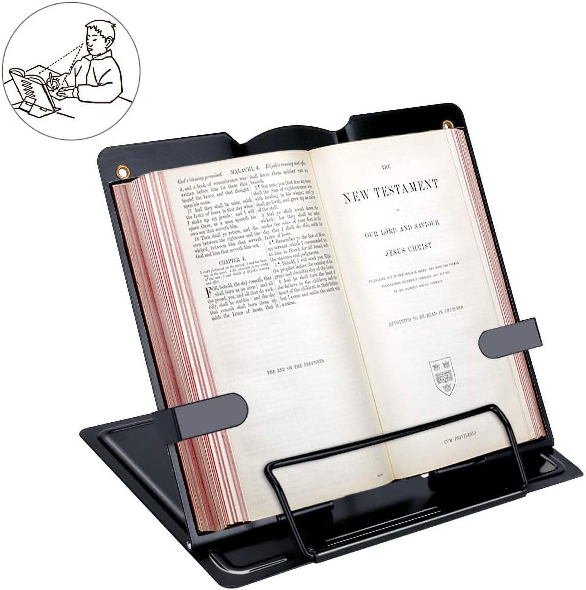 Heavy Duty Metal Adjustable Book Reading Stand With Non-Slip Stable ...