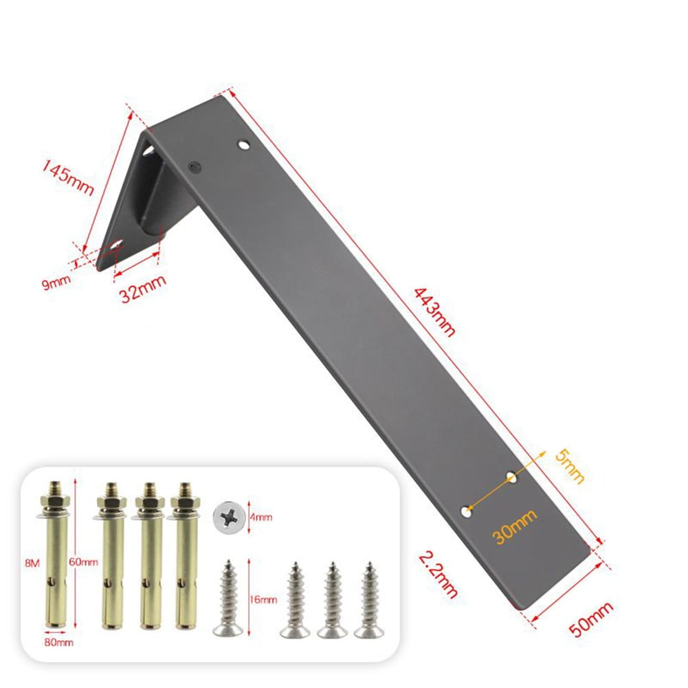 Heavy Duty Metal Bracket Large Metal Rack Wall Mounted Floating ...