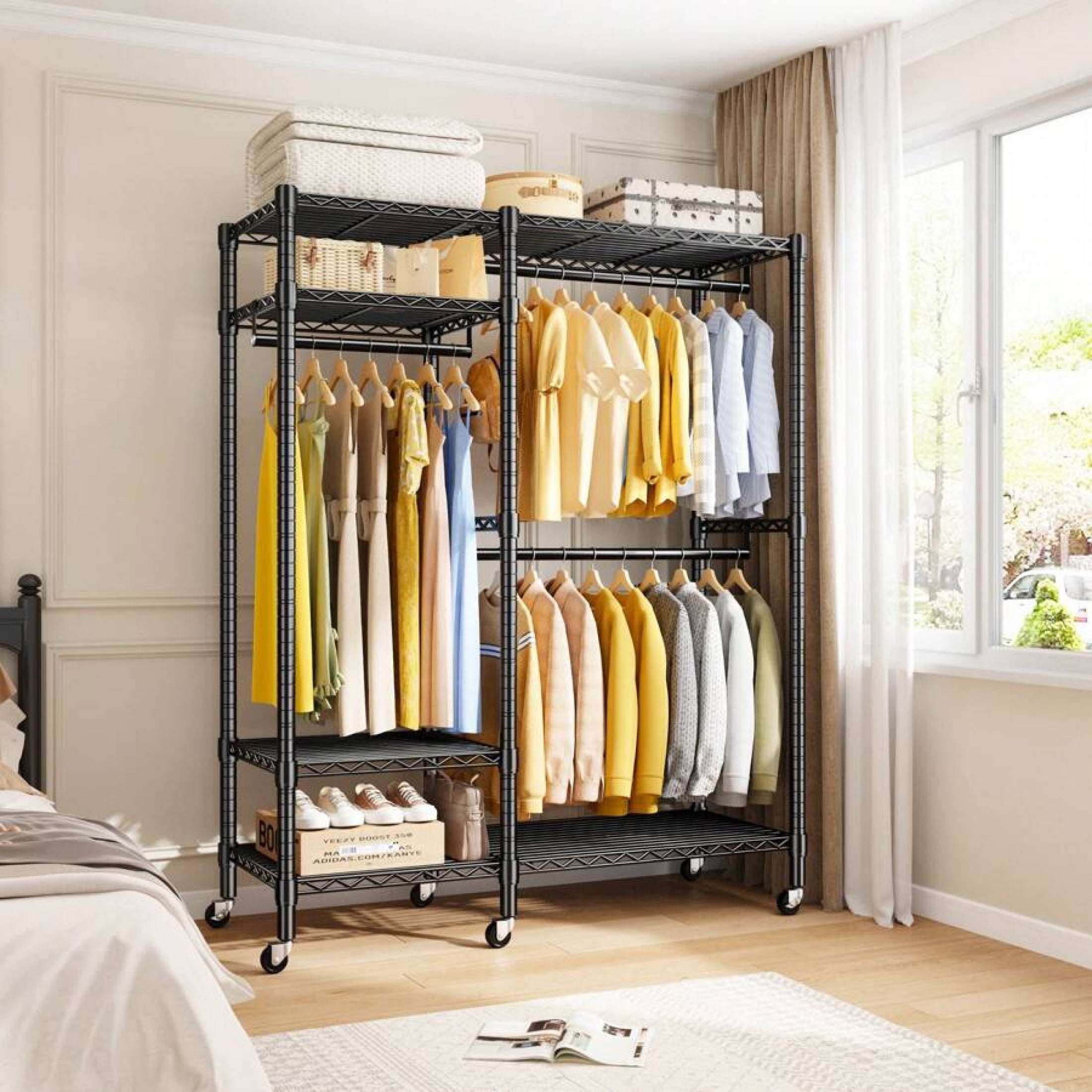 Heavy-Duty Metal Clothes Rack - 780 LBS Load Capacity, Freestanding ...