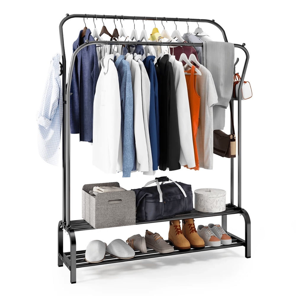 Heavy Duty Metal Clothes Rail Hanging Rack Garment Display Stand ...