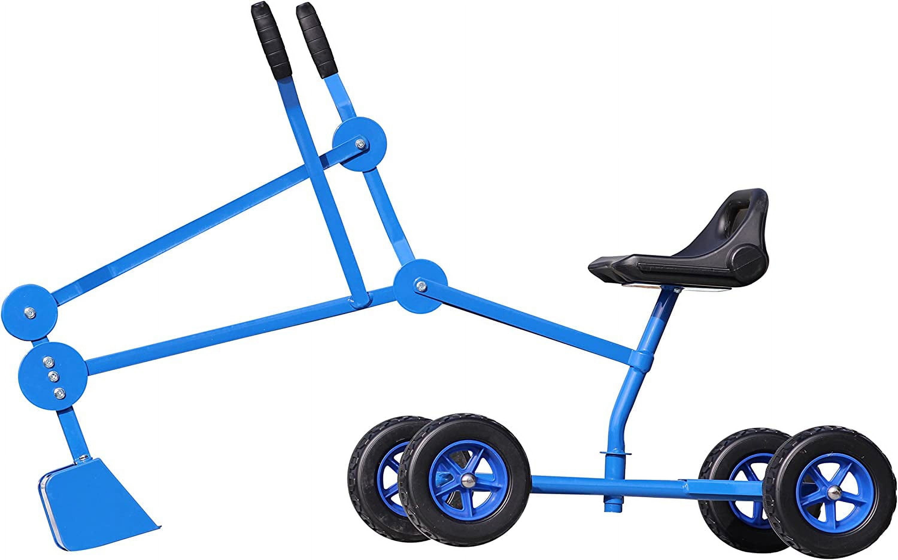 Heavy Duty Metal Digger Toy Excavator with Wheels for Kids Ages 4-12 ...