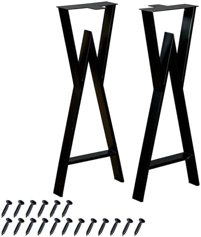 Heavy Duty Metal Furniture Table Legs, Black DIY Iron Legs 32 inch ...