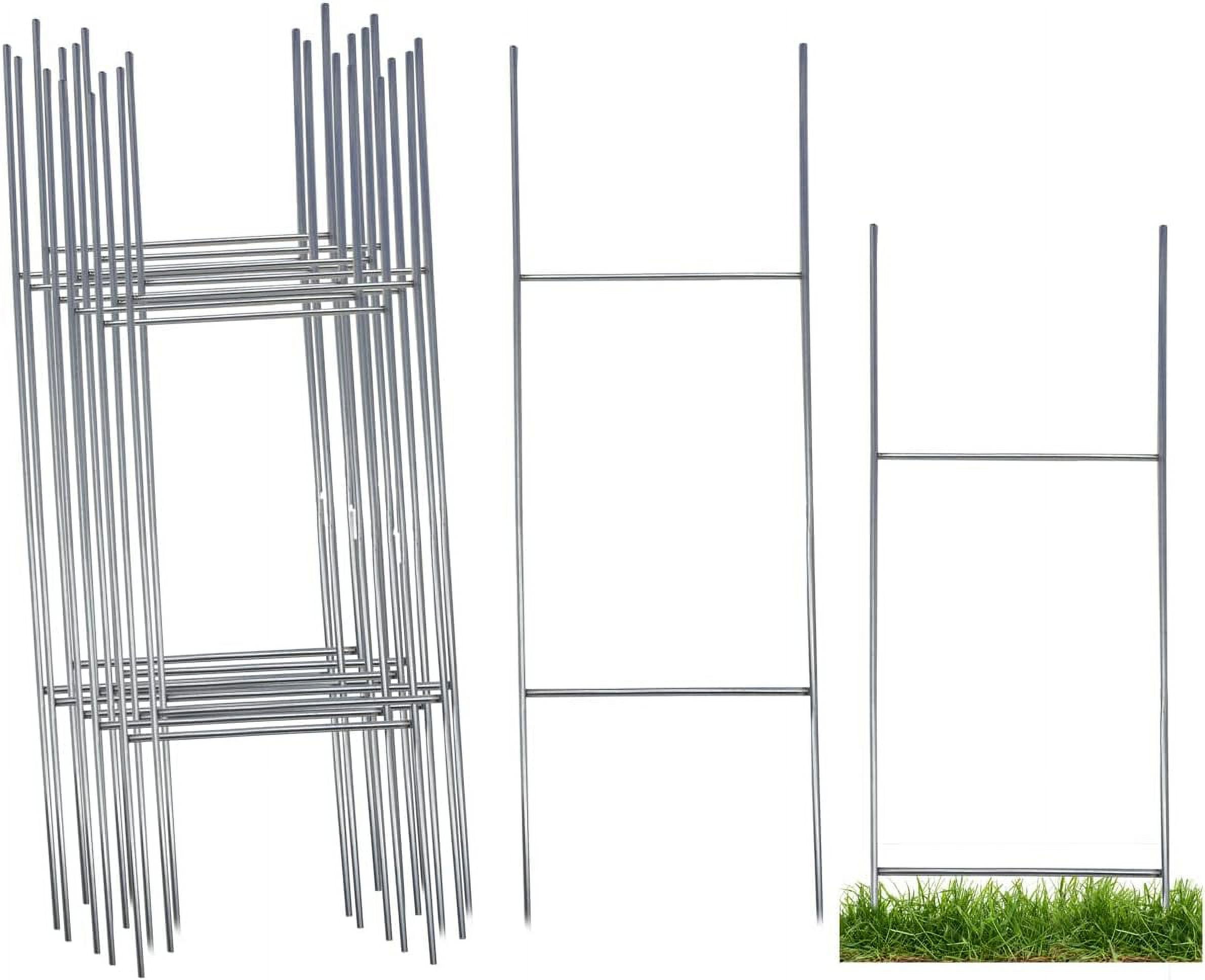 Heavy Duty Metal H Frame Wire Step Stake for Yard Signs - 10 x 30 inch ...