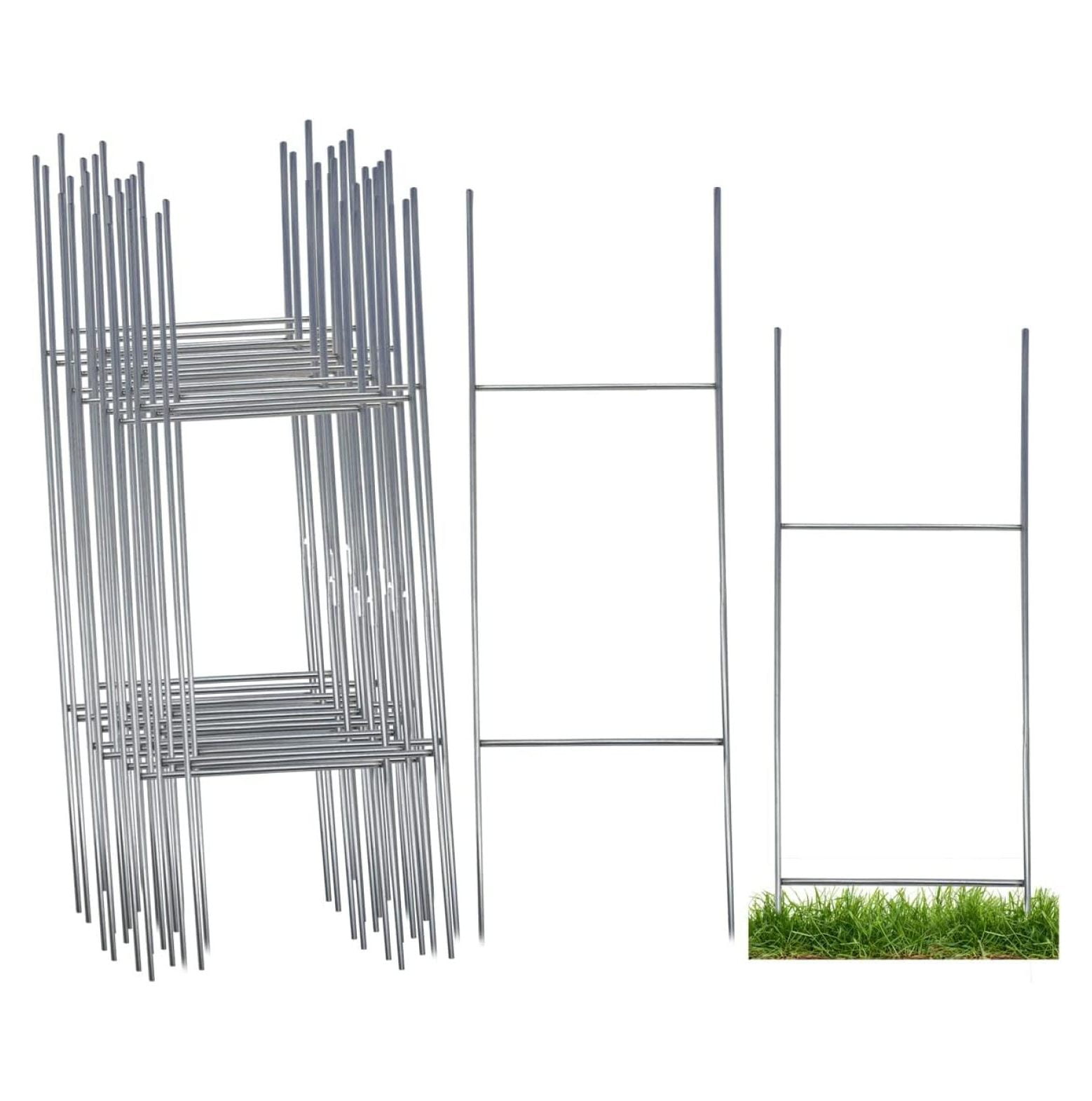 Heavy Duty Metal H Frame Wire Step Stake for Yard Signs - 10 x 30 inch ...
